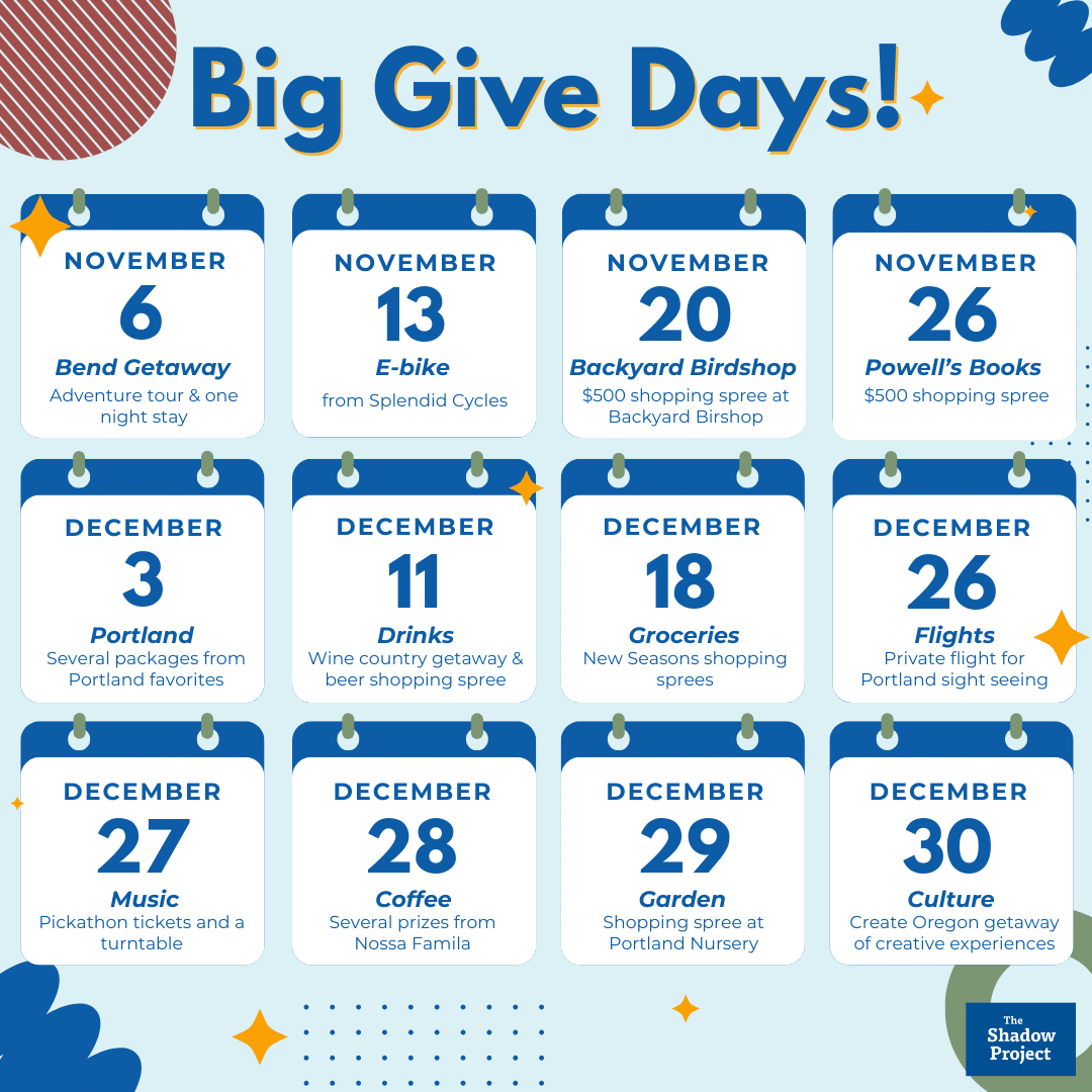 We're in the Willamette Week's Give!Guide! - The Shadow Project